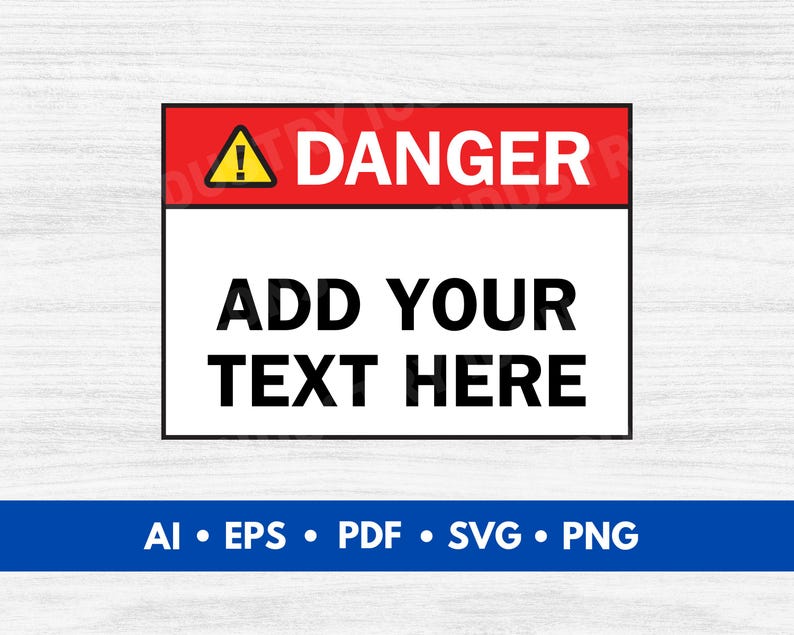 Hazard Signs Blank Vector, Warning Sign Cut File, Caution Sign ...
