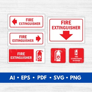 Fire Extinguisher Signs Vector, Fire Extinguisher Sign Designs SVG ...