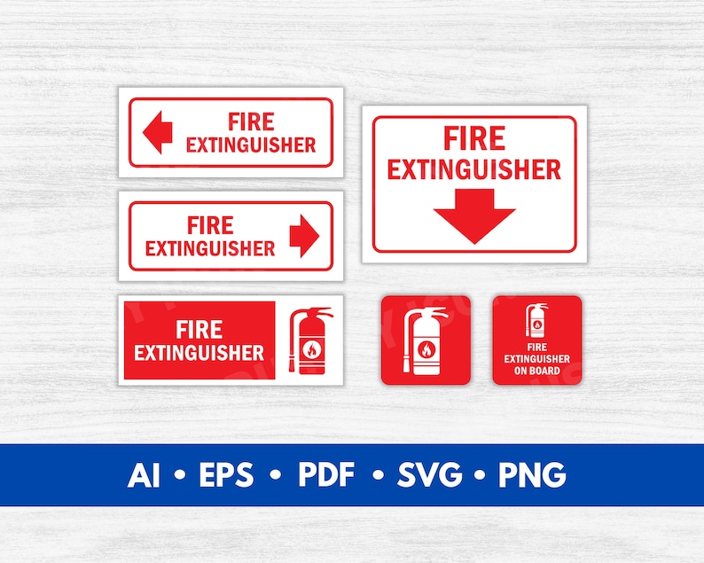 Fire Extinguisher Signs Vector, Fire Extinguisher Sign Designs SVG ...