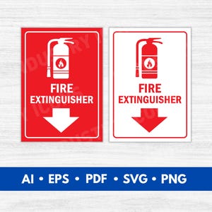 Fire Extinguisher Signs Vector, Fire Extinguisher Sign Designs SVG ...