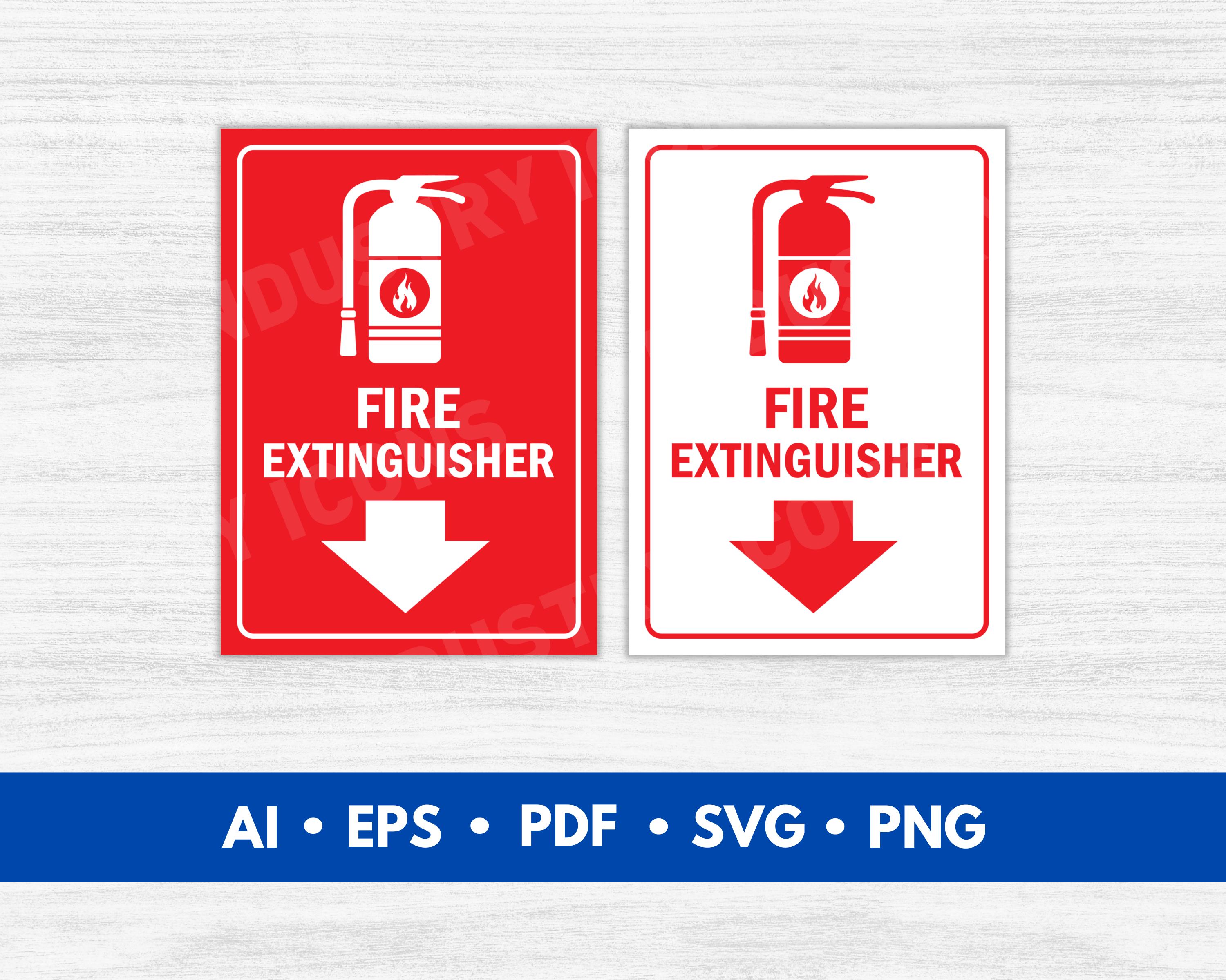 Fire Extinguisher Signs Vector, Fire Extinguisher Sign Designs SVG ...