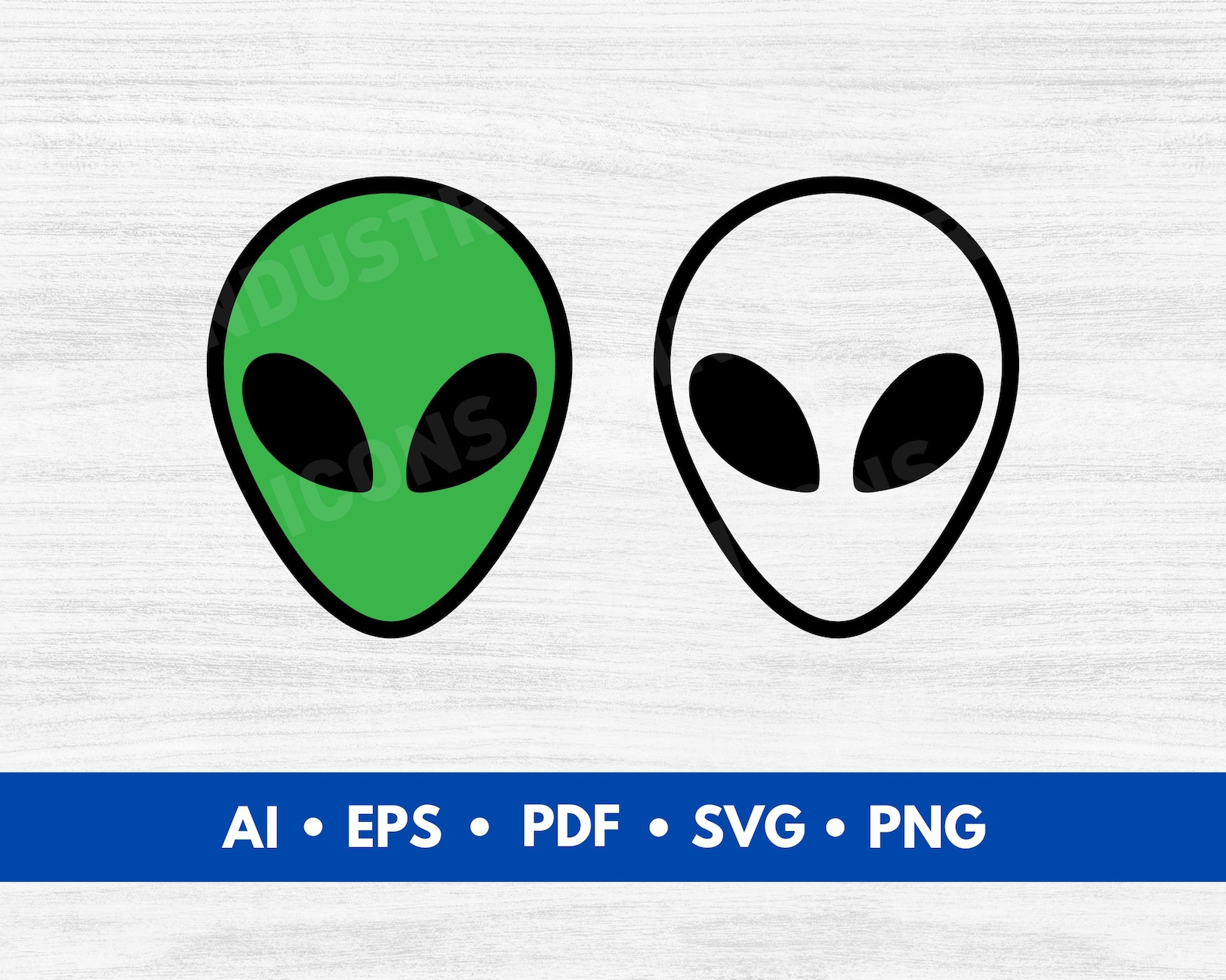 Alien Symbol Vector, Alien Head Cut File, Alien Face SVG, Alien Clip ...
