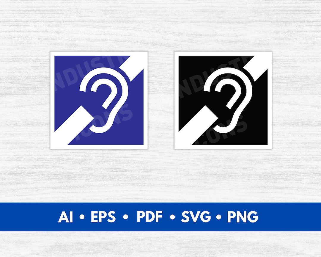 Deaf Symbol Vector, Deafness Symbol SVG Cut File, Hearing Impaired ...
