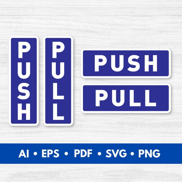 Push Pull Door Signs - Etsy