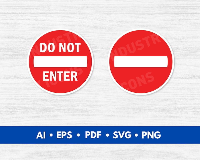 Do Not Enter Symbol Vector, No Entry Symbol Cut File, Do Not Enter Sign ...