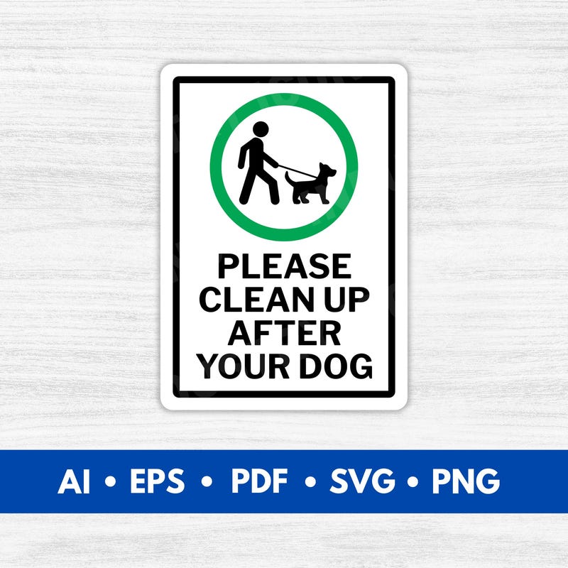 Please Clean After Your Dog Sign - Etsy