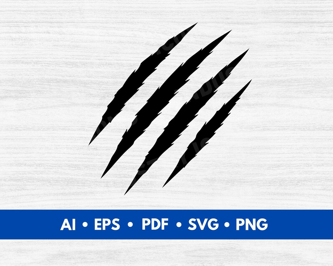 Animal Scratches Vector, Scratch Mark Cut File, Claws Scratches Clip ...