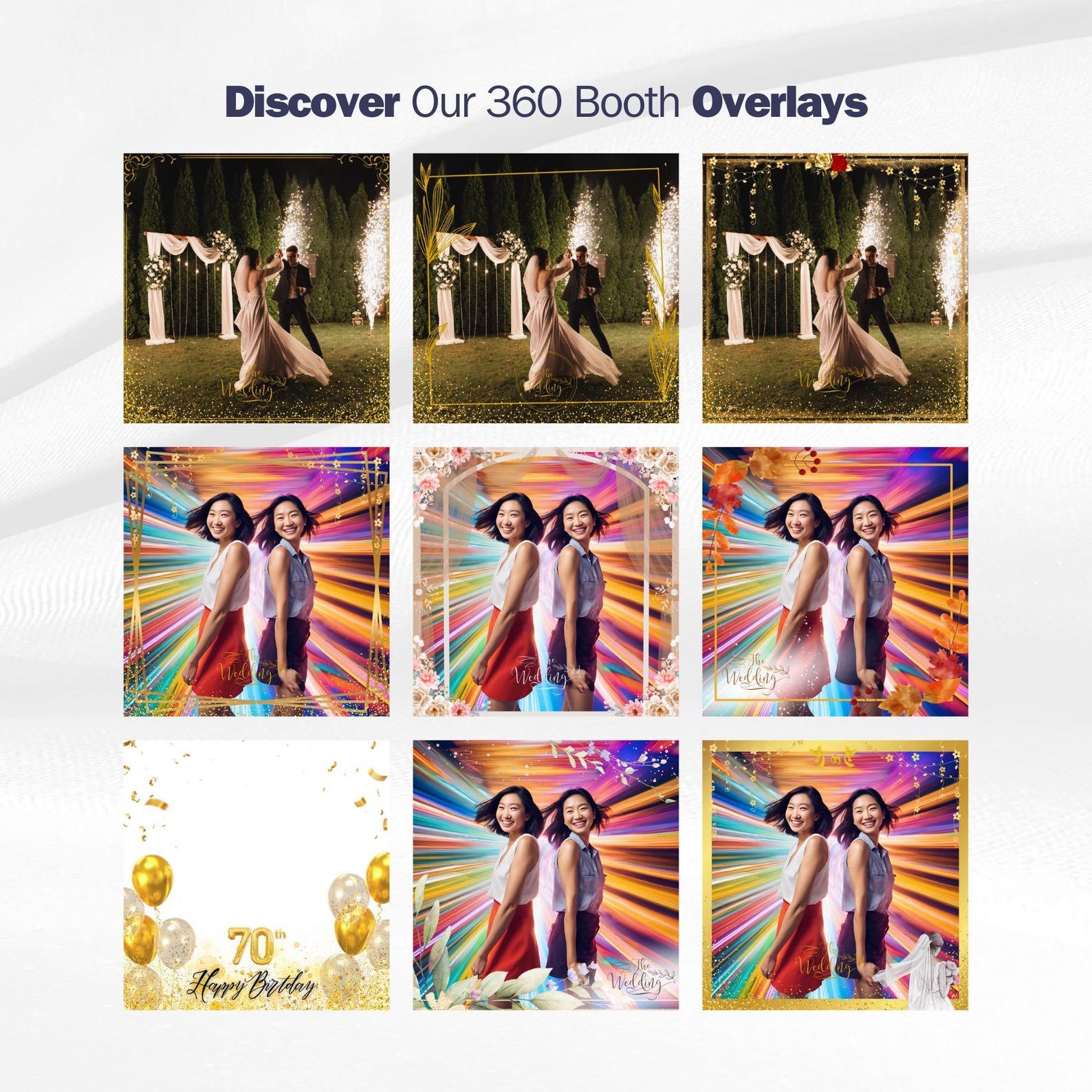 Wedding 360 Booth Photo Template, Masquerade 360 Video Booth Overlay ...