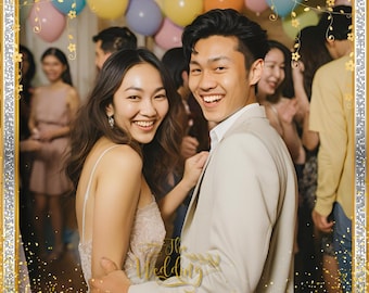 Wedding 360 Booth Photo Template, Masquerade 360 Video Booth Overlay ...