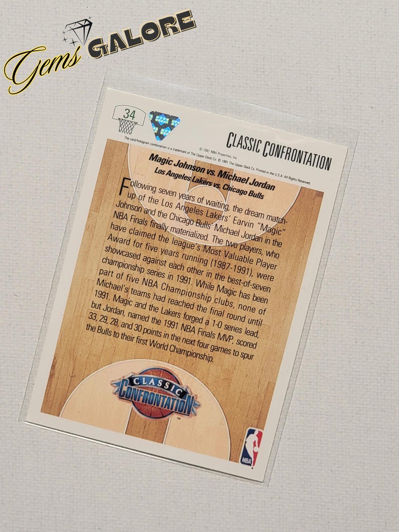Magic Johnson Vs. Michael Jordan Classic Confrontation Basketball Card ...