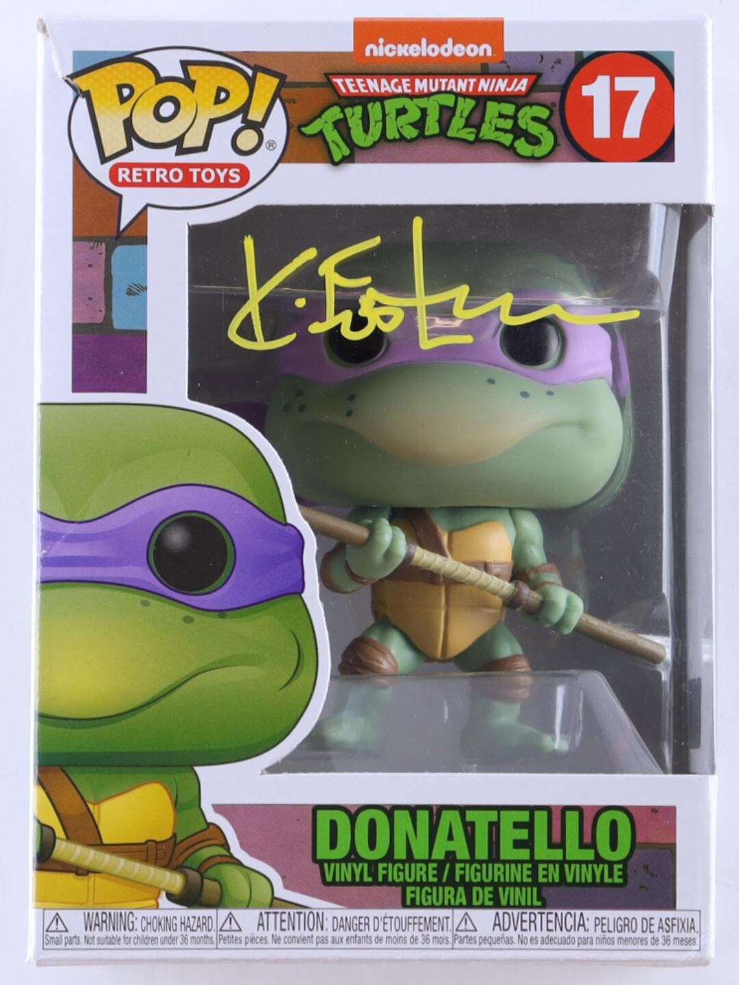2020 Signed Donatello TMNT Funko Pop #17 Teenage Mutant Ninja Turtles ...