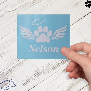 Personalized Dog Memorial Vinyl Car Decal, Memorial Car Sticker ...