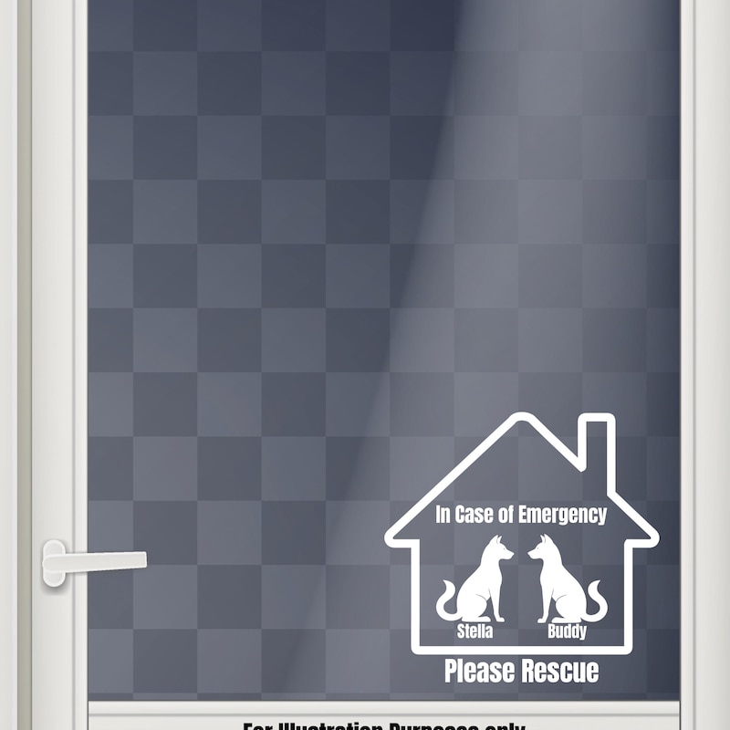 Cat Emergency Door Sticker - Etsy