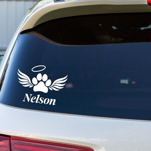 Personalized Dog Memorial Vinyl Car Decal, Memorial Car Sticker ...