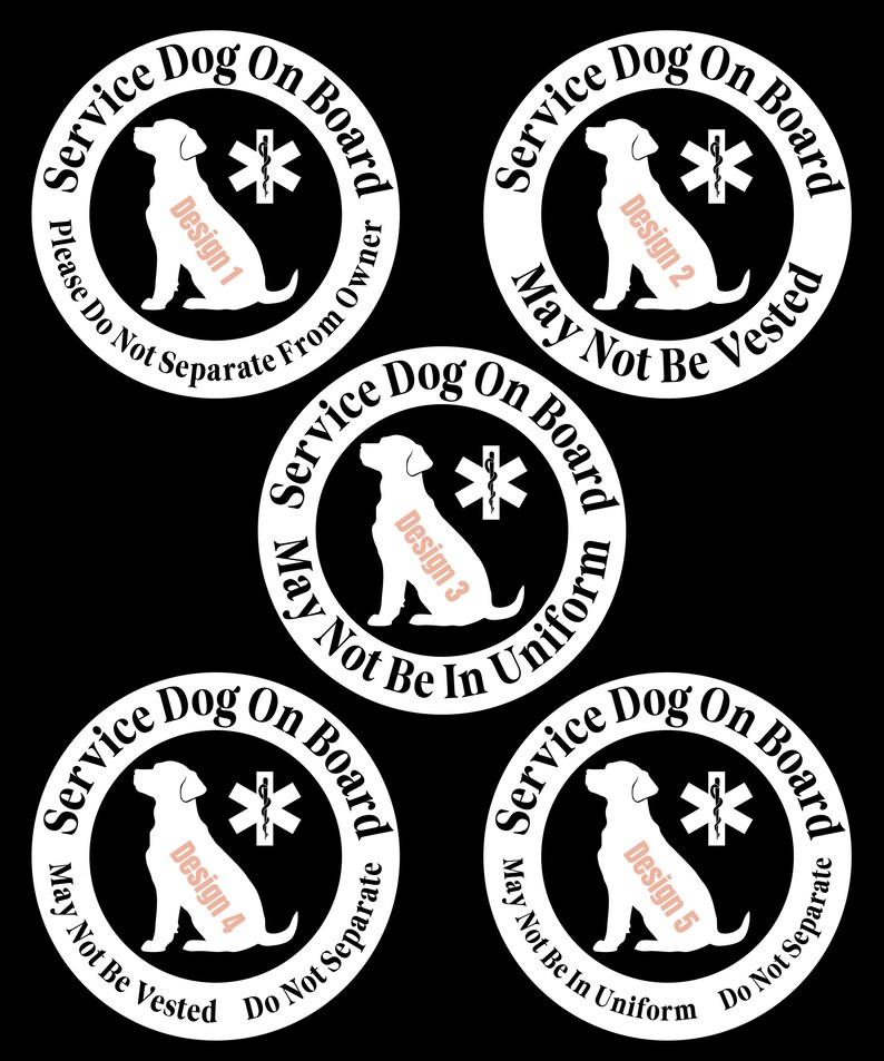 Service Dog on Board Vinyl Decal: ADA Reminder - Do Not Separate - Etsy