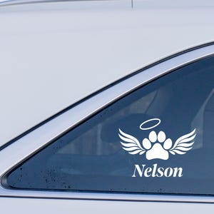 Personalized Dog Memorial Vinyl Car Decal, Memorial Car Sticker ...