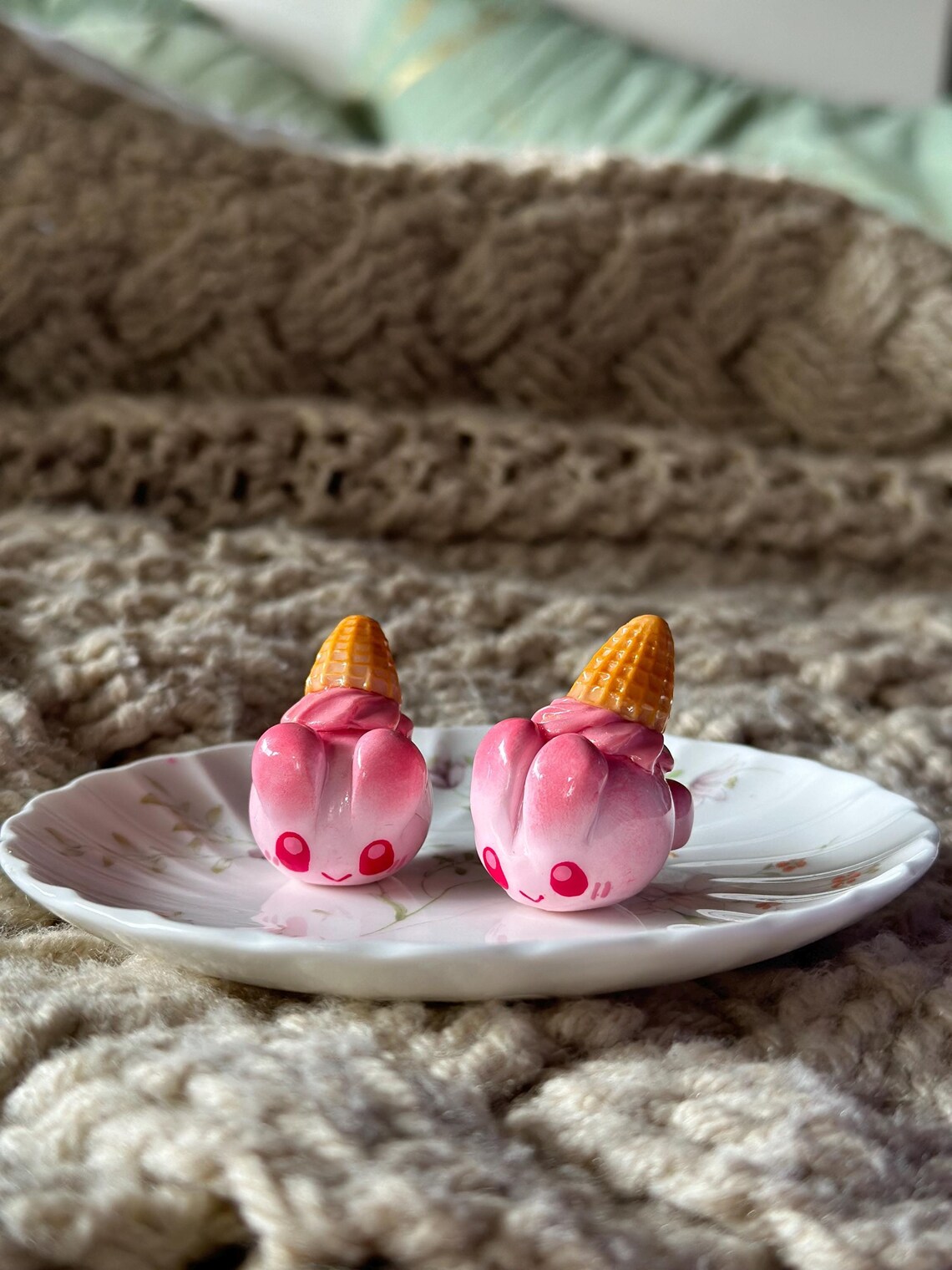 Strawberry Ice Cream Bun Buns Desk Friends - Etsy