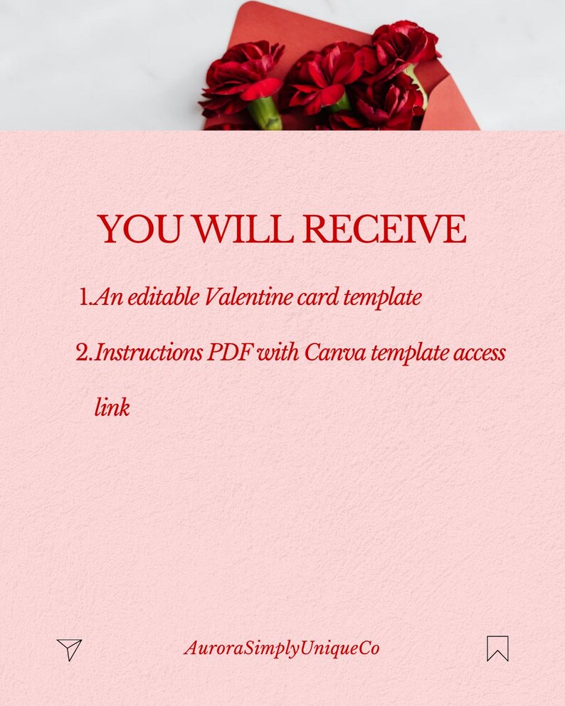 Editable Canva Valentine Card Template | “happy Valentine” | Instant ...