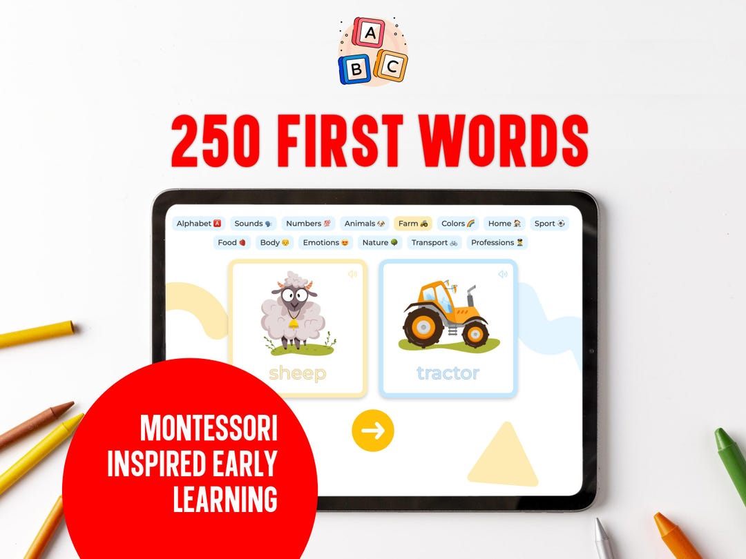 Montessori-inspired Early Learning: 250 First Words – Instant Access on ...