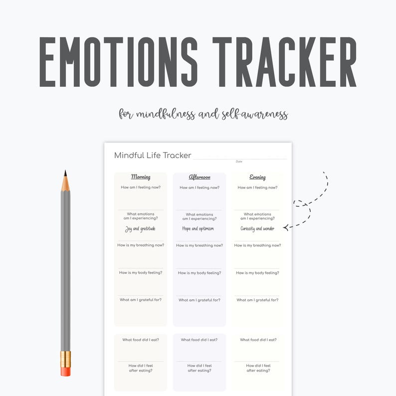 Mindful Life Tracker, Emotions Tracker, Feelings Tracker, Mindful ...
