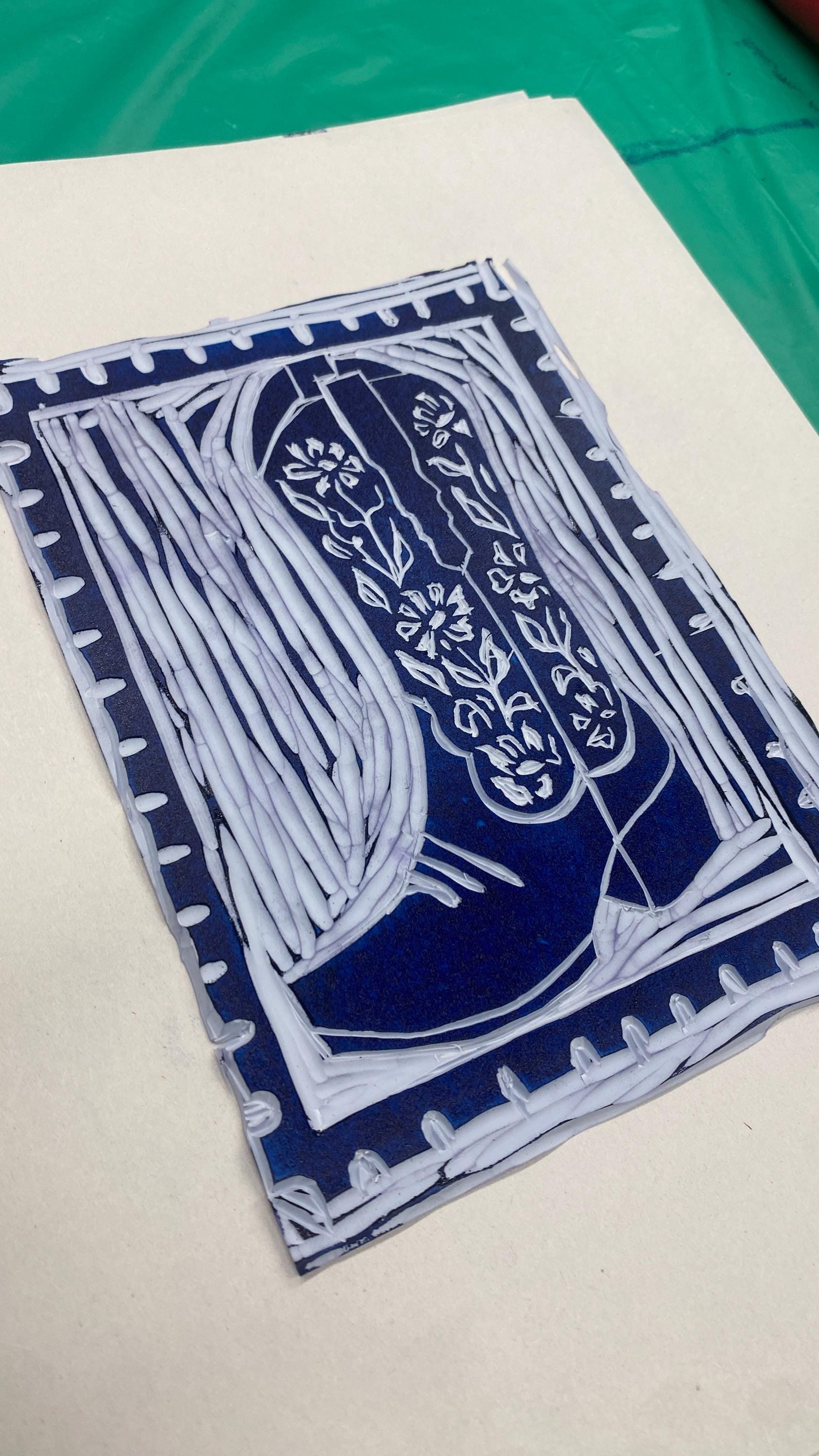 Cowboy Boot Linocut Print - Etsy