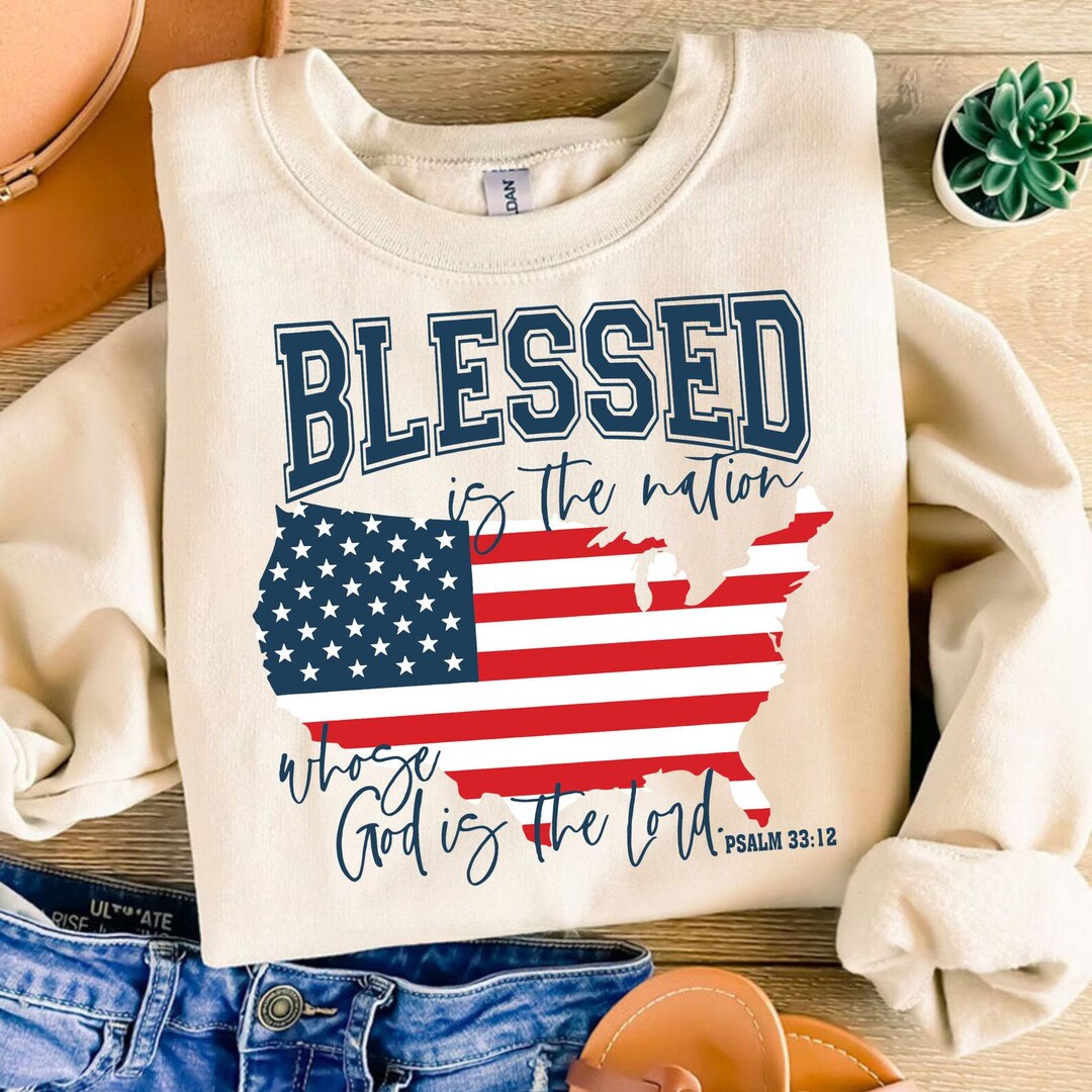 Blessed is the Nation Whose God is the Lord, 4th of July Png, Fourth of ...