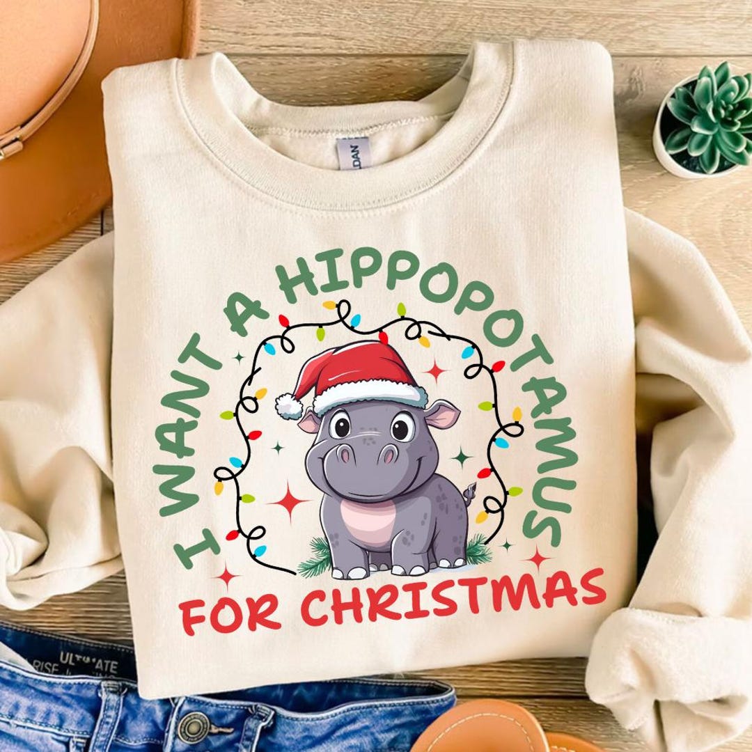 I Want a Hippopotamus for Christmas Png, Hippopotamus Christmas Png ...