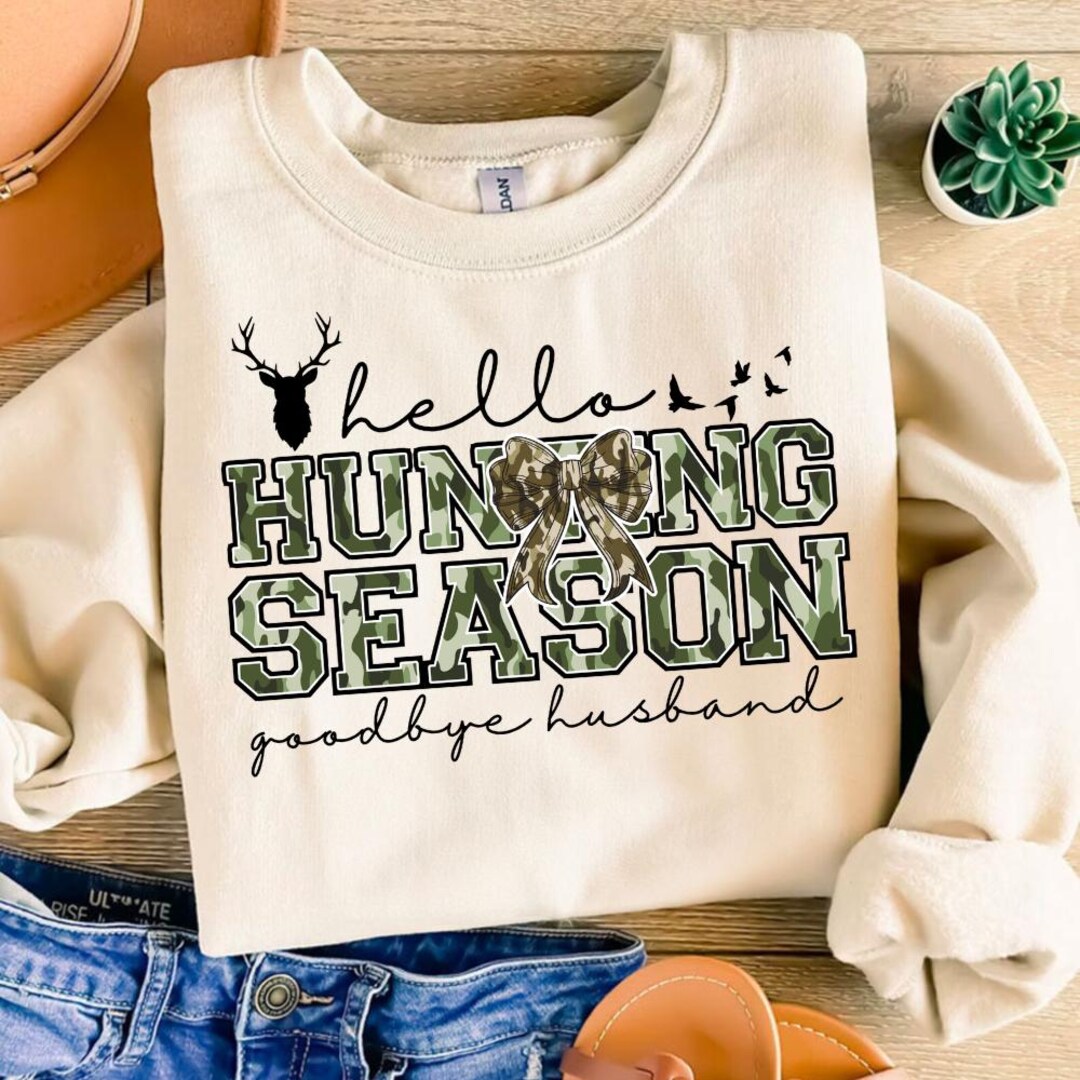 Hello Hunting Season Png, Camo Coquette Bow Png, Hunting Sublimation ...