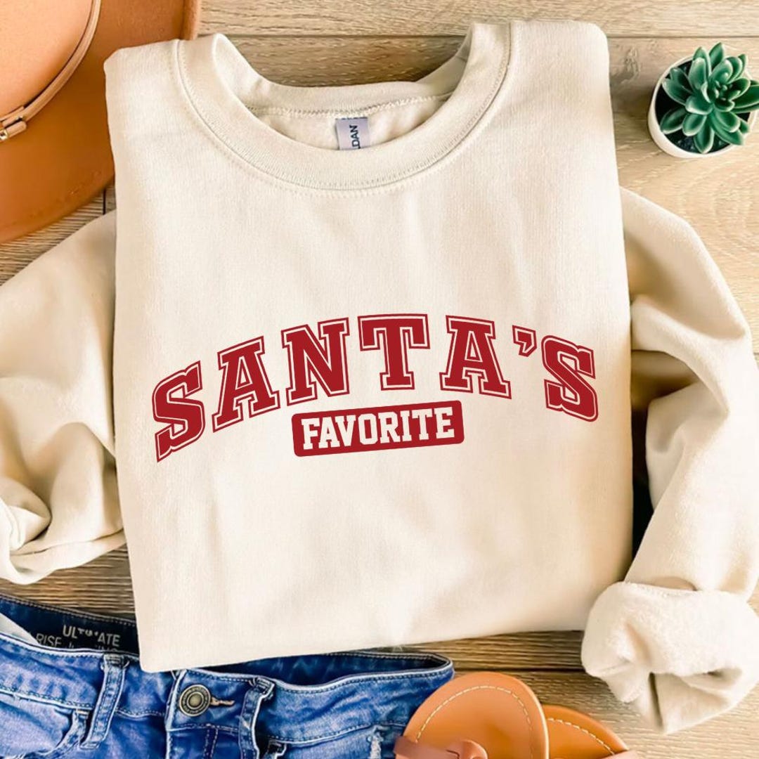 Santa's Favorite SVG, Santa's Favorite PNG, Christmas Varsity SVG ...