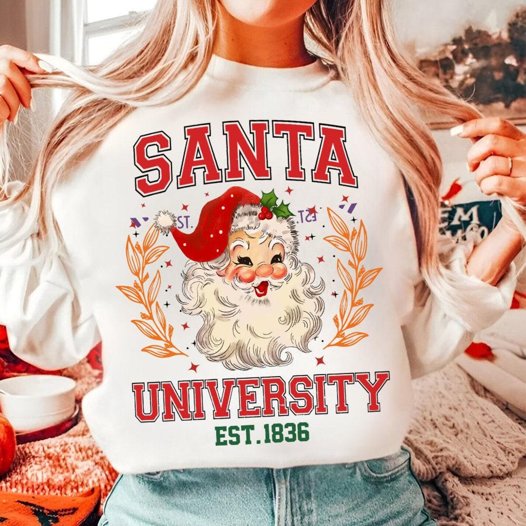 Santa Universty PNG, Retro Christmas Png, Vintage Santa Png, Christmas ...