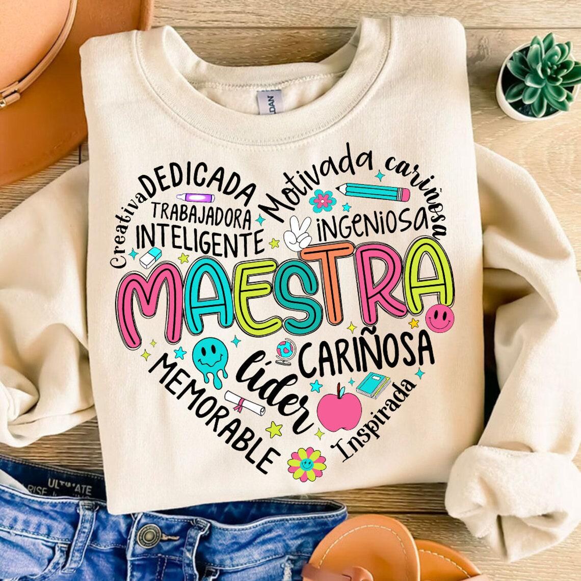 Retro Maestra Word Png, Teacher Life Png, Teacher Appreciation Gift ...