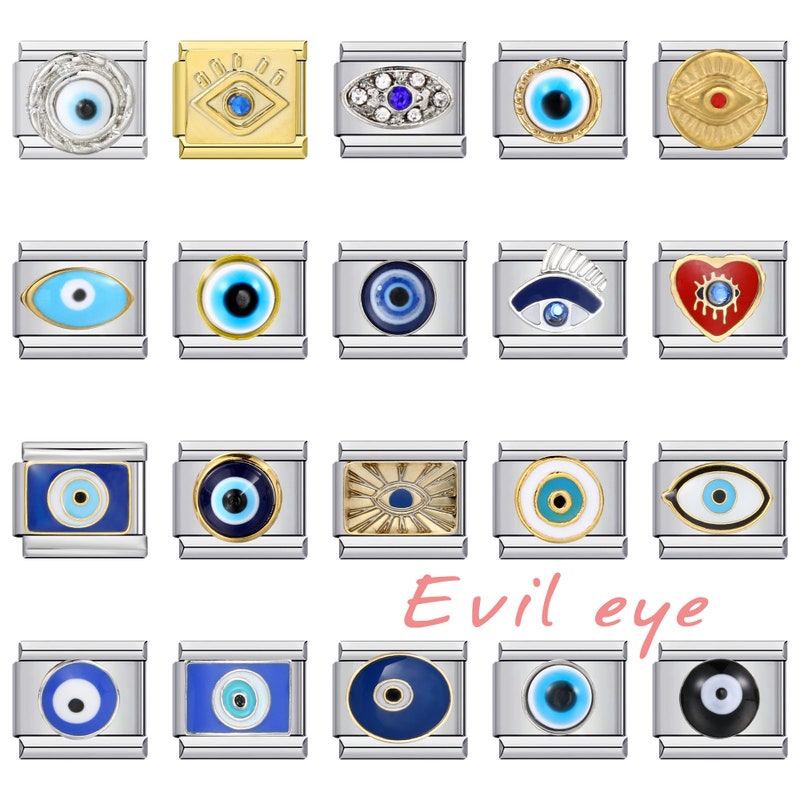 Evil Eye Red Charm Bracelet - Etsy UK