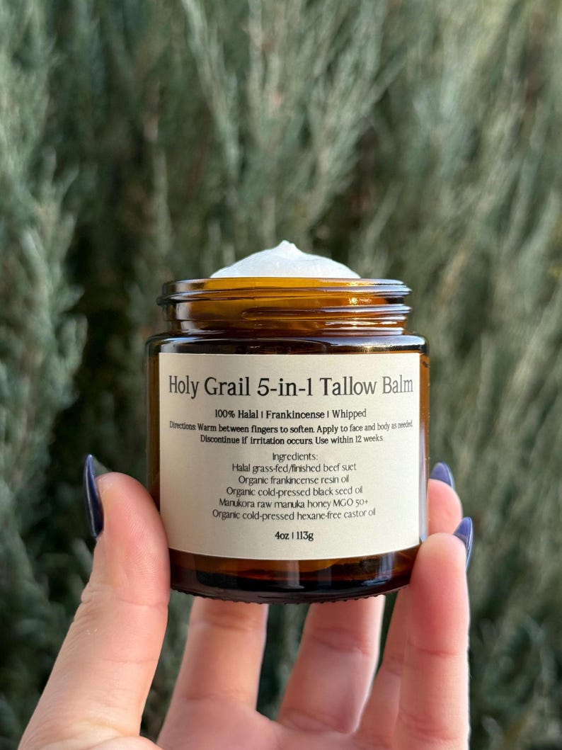 Holy Grail 5-in-1 Tallow Balm - Halal Grass Fed Beef Tallow With ...