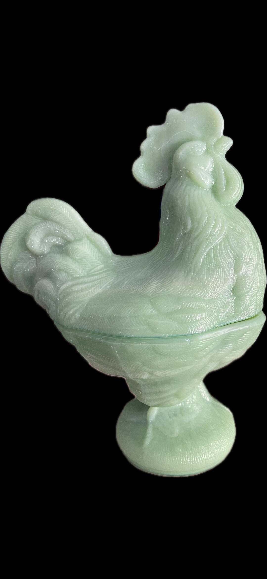 Jadeite Rooster Glass Dish - Etsy