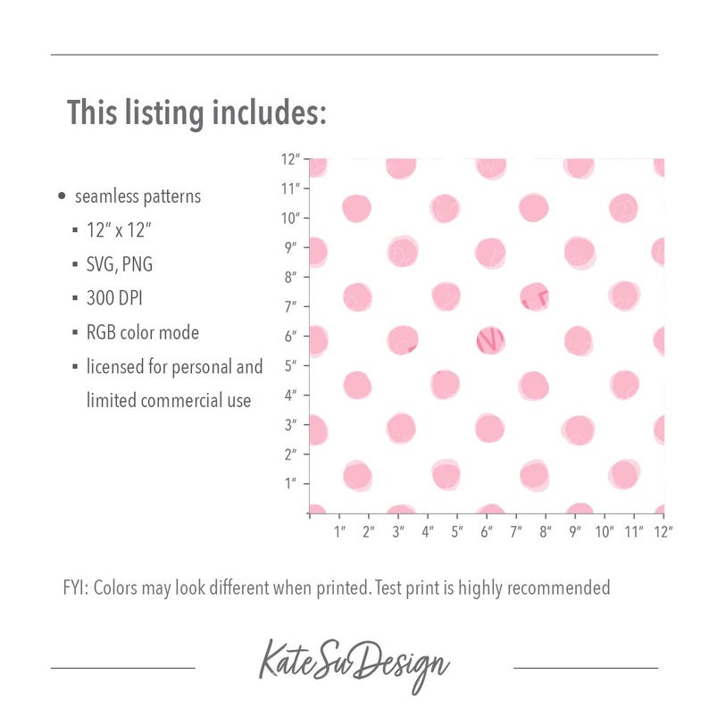 Pink Coquette Bow Clipart Hand Drawn Polka Dot Seamless Pattern Set SVG ...