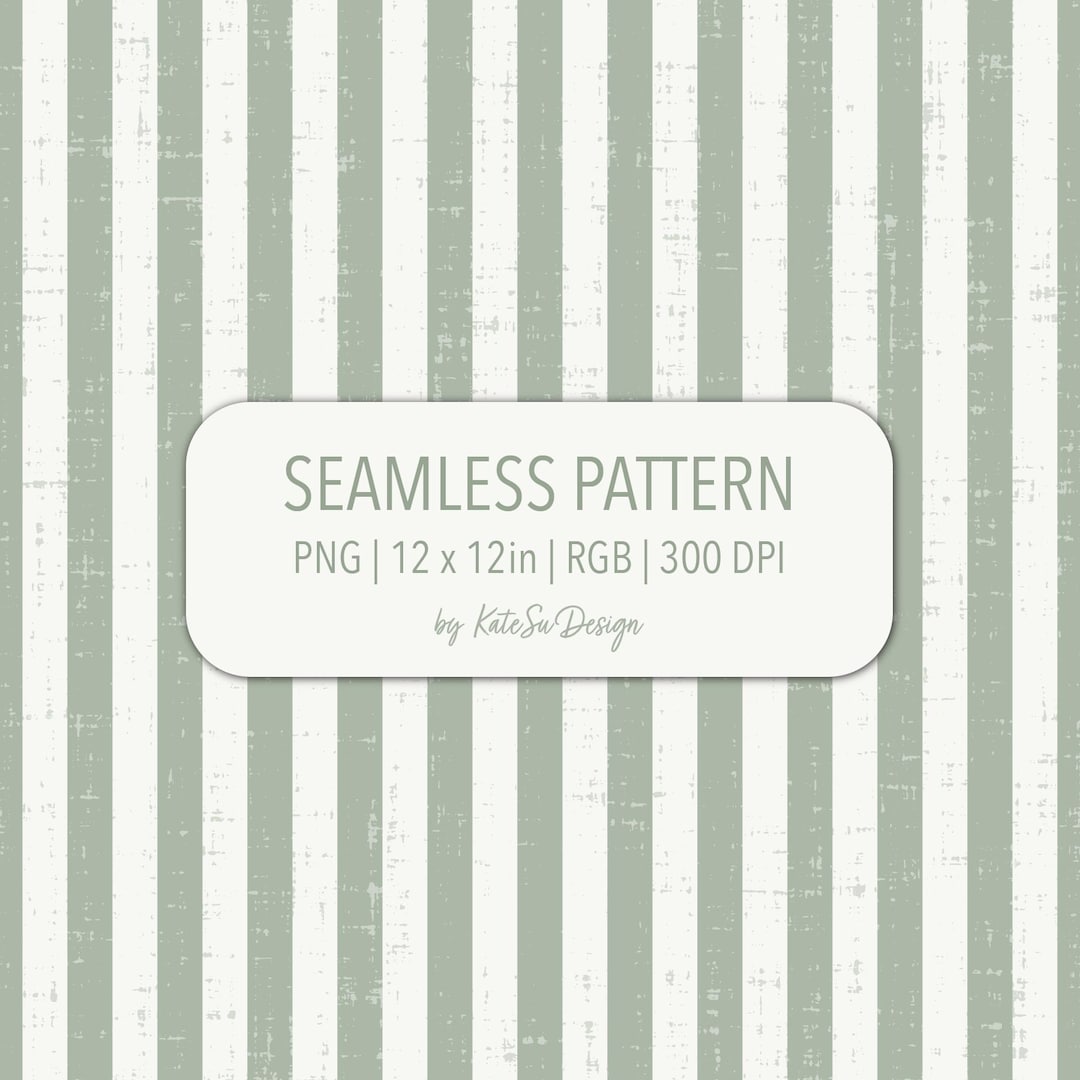 Sage Green French Stripe Seamless Pattern Distressed Texture Stripes ...