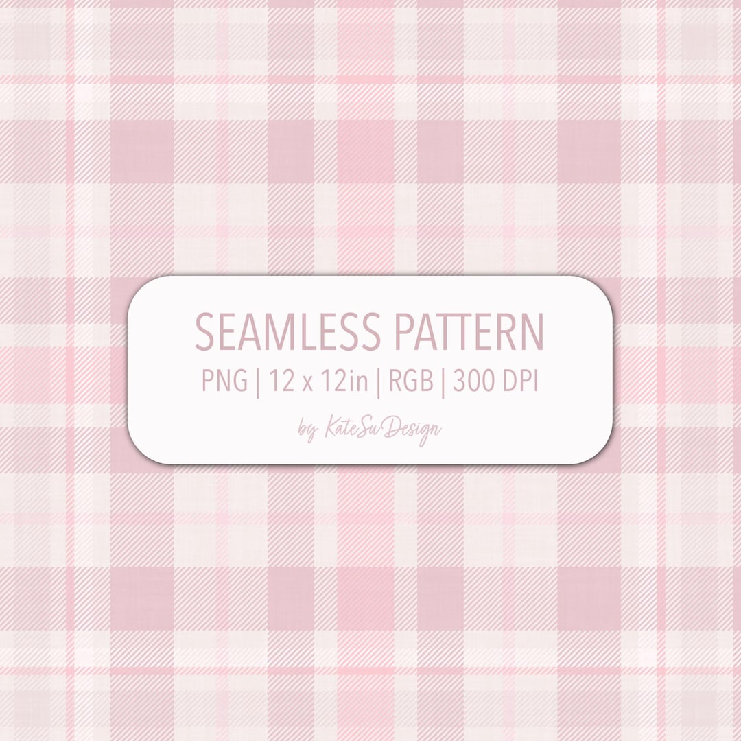 Light Pink Plaid Seamless Pattern Girly Tartan Fabric Print PNG File ...