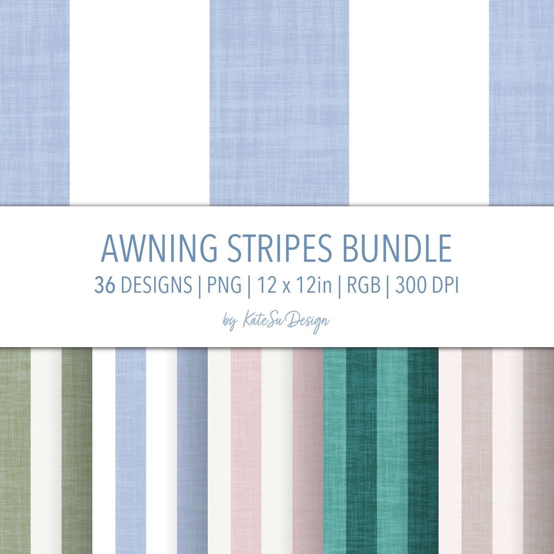 Vertical Stripes Seamless Pattern PNG File 36 Colors Fabric Print Cabana Awning Stripe Organic ...
