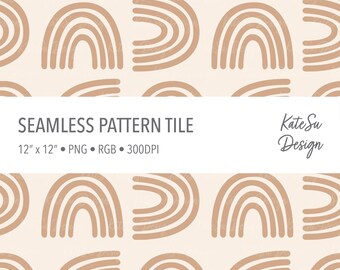 Rainbows 3 Seamless Tile Pattern - Etsy