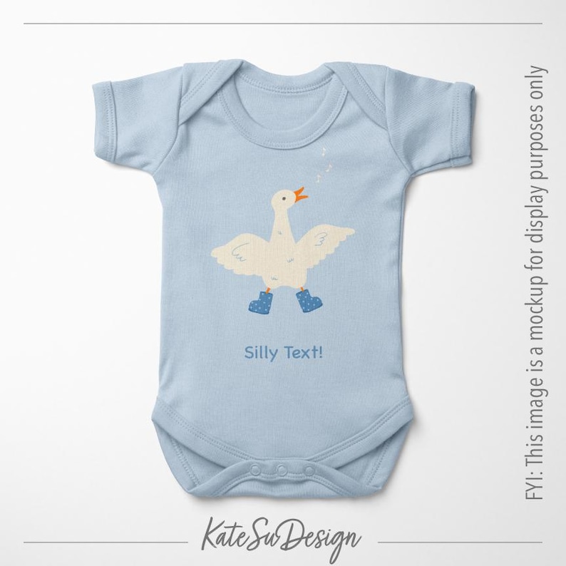 Silly Goose Clipart Set Cute Hand Drawn Duck Illustration for Kids ...