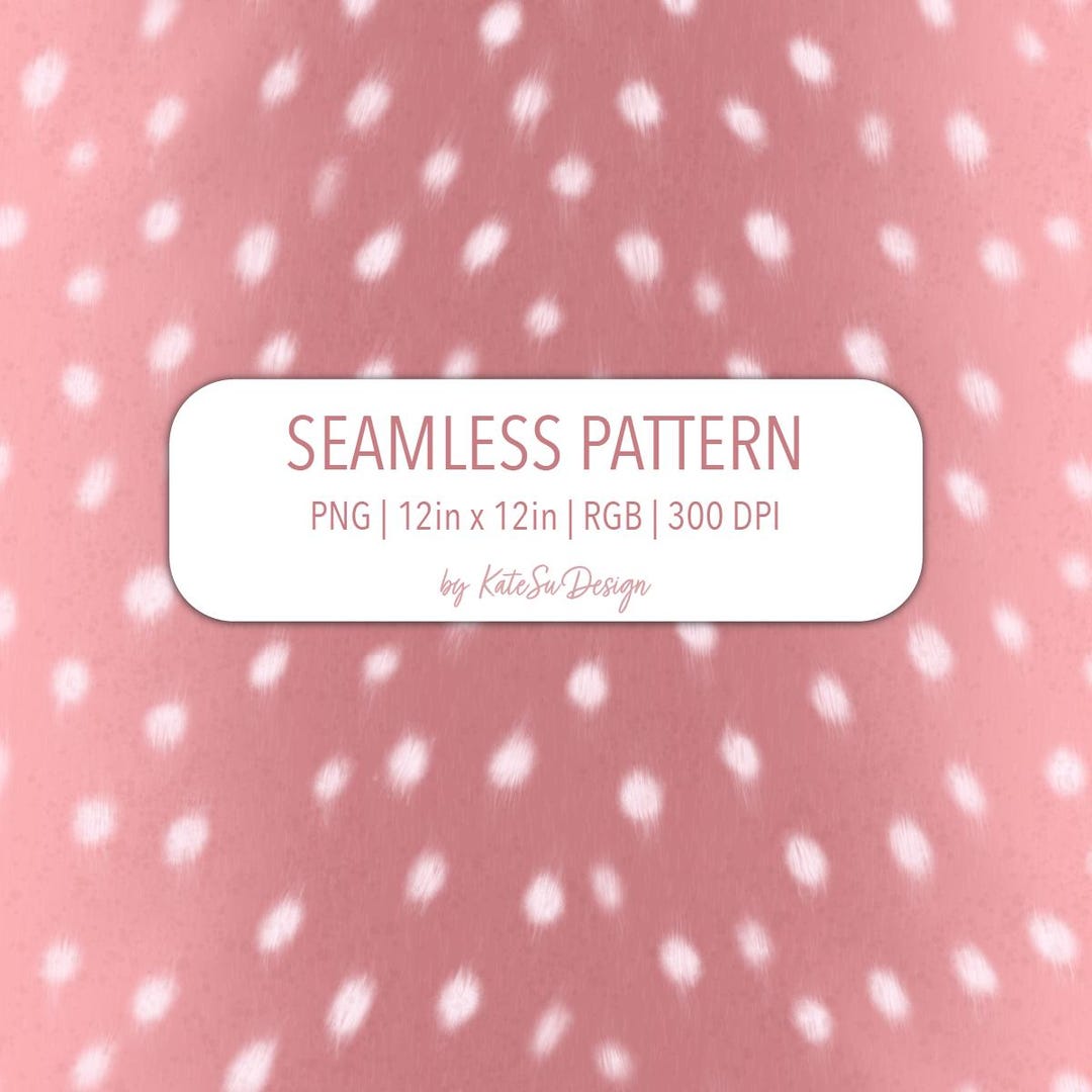 Fawn Spots Seamless Pattern PNG File Woodland Animal Print Baby Deer ...