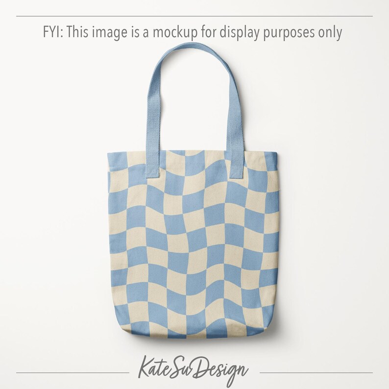 Pastel Blue Wavy Check Seamless Pattern SVG PNG AI File Retro 90s ...