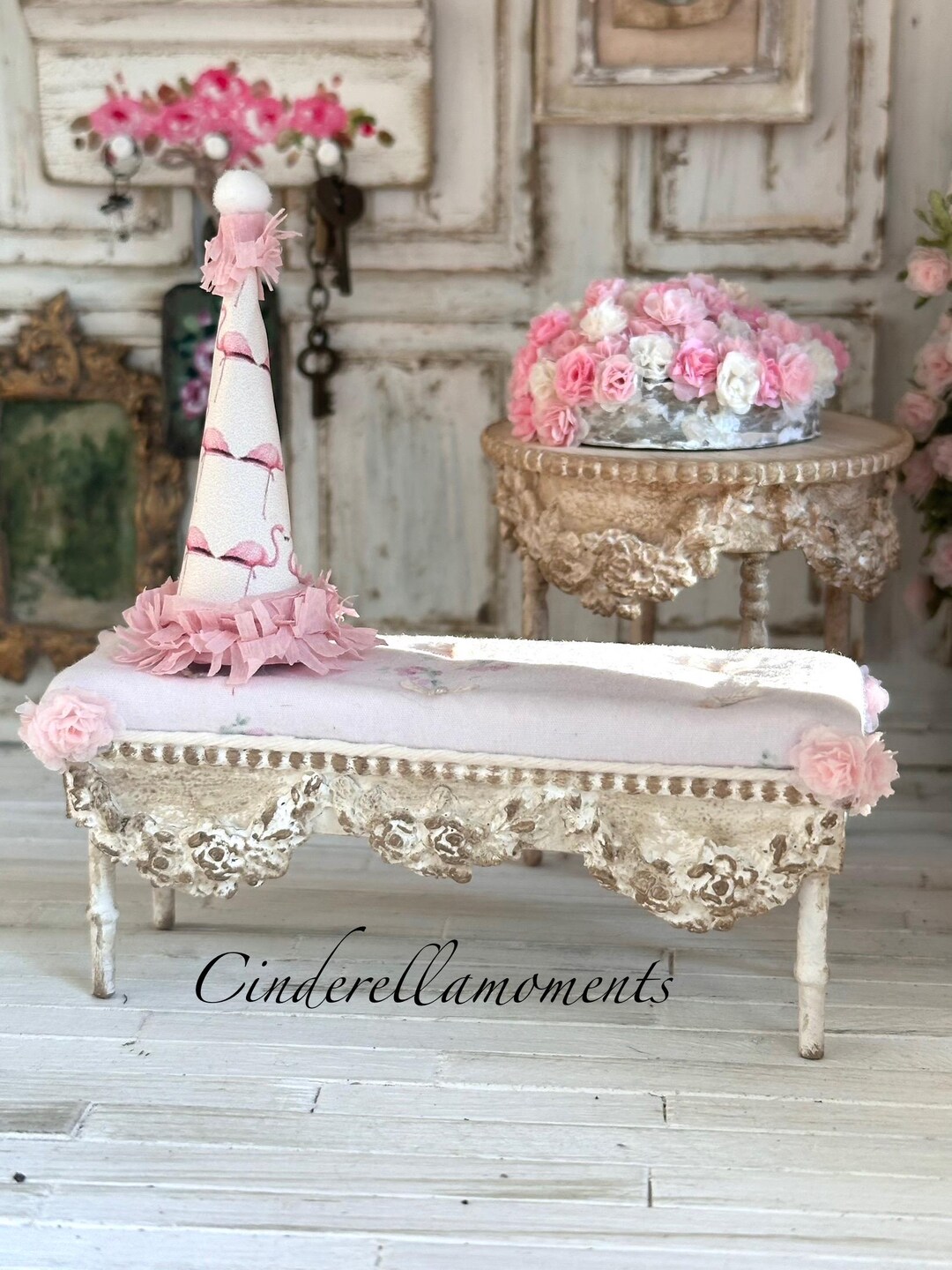Custom Handmade Pillow Top Bench 1/12 Dollhouse Miniature - Etsy