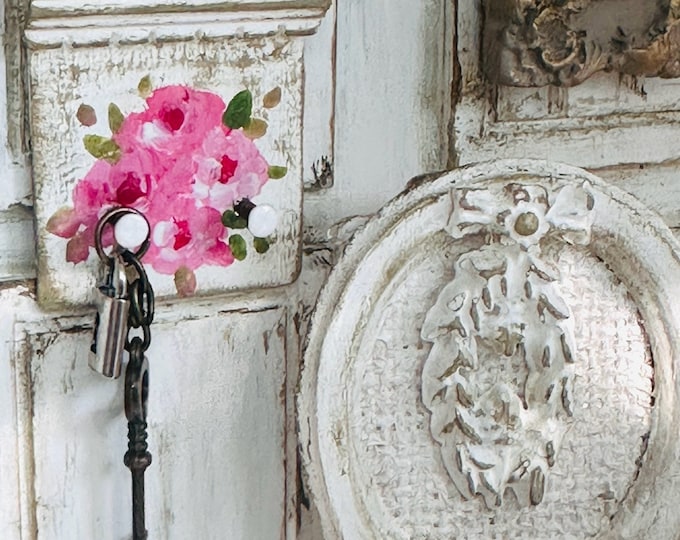 Ornate Shabby Chic Key Holder With Roses - Etsy