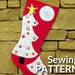 Extra Large Christmas Stocking Sewing Pattern: Tree Design (PDF Pattern ...