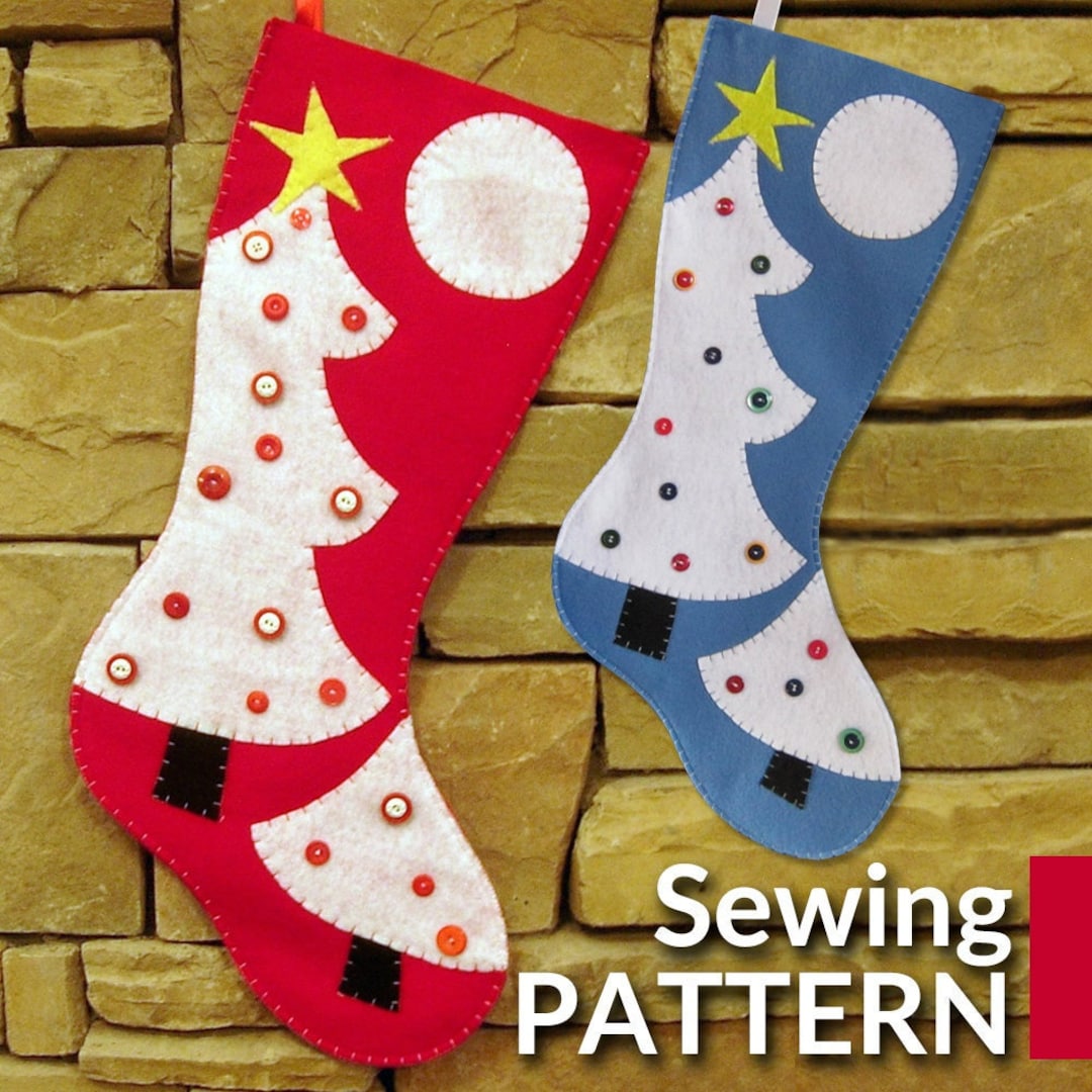 Christmas Stocking Sewing Pattern | Christmas Tree | PDF Sewing Pattern ...