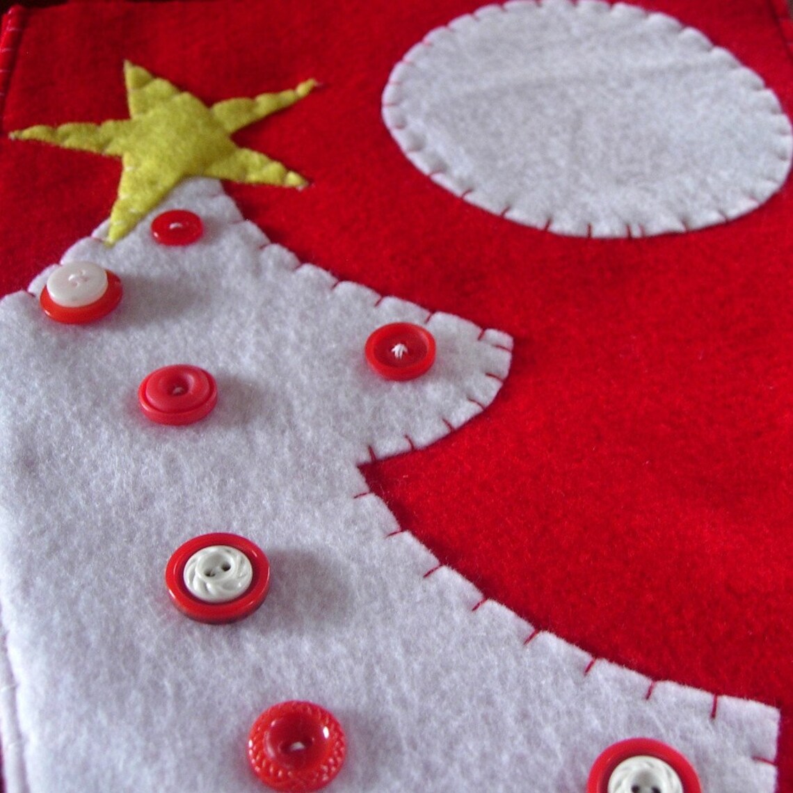 Extra Large Christmas Stocking Sewing Pattern Christmas Tree Design PDF ...