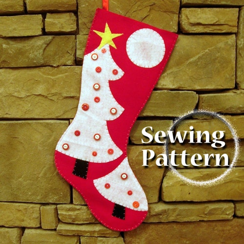 Extra Large Christmas Stocking Sewing Pattern Christmas Tree | Etsy