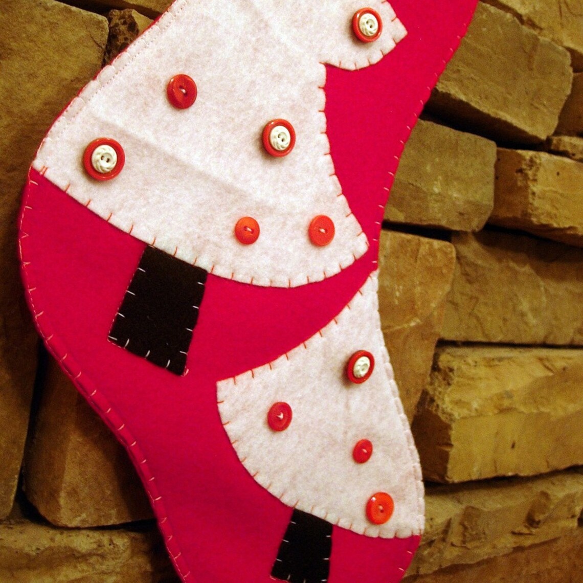 Extra Large Christmas Stocking Sewing Pattern Christmas Tree Design PDF ...