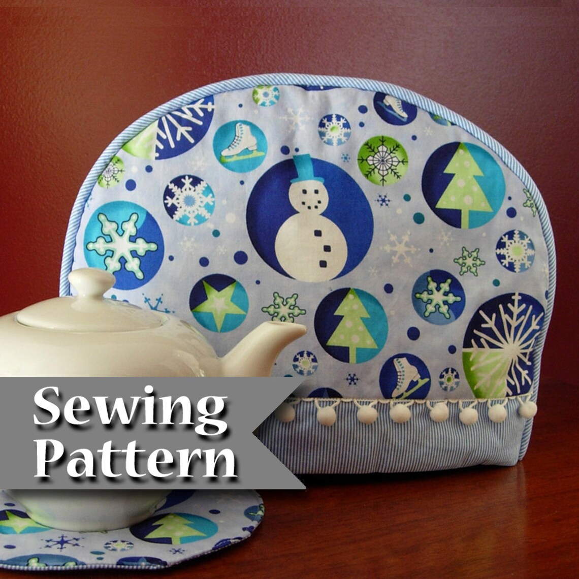 Tea cozy pattern DIY tutorial Tea cosy sewing pattern | Etsy